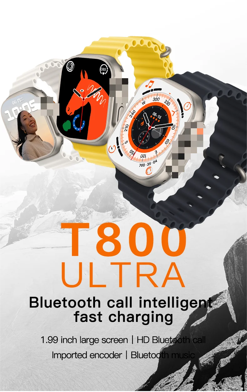 T800ultral Smartwatch Serie 8 Sport Ocean Strap Watch 8 Ultras Touch ...