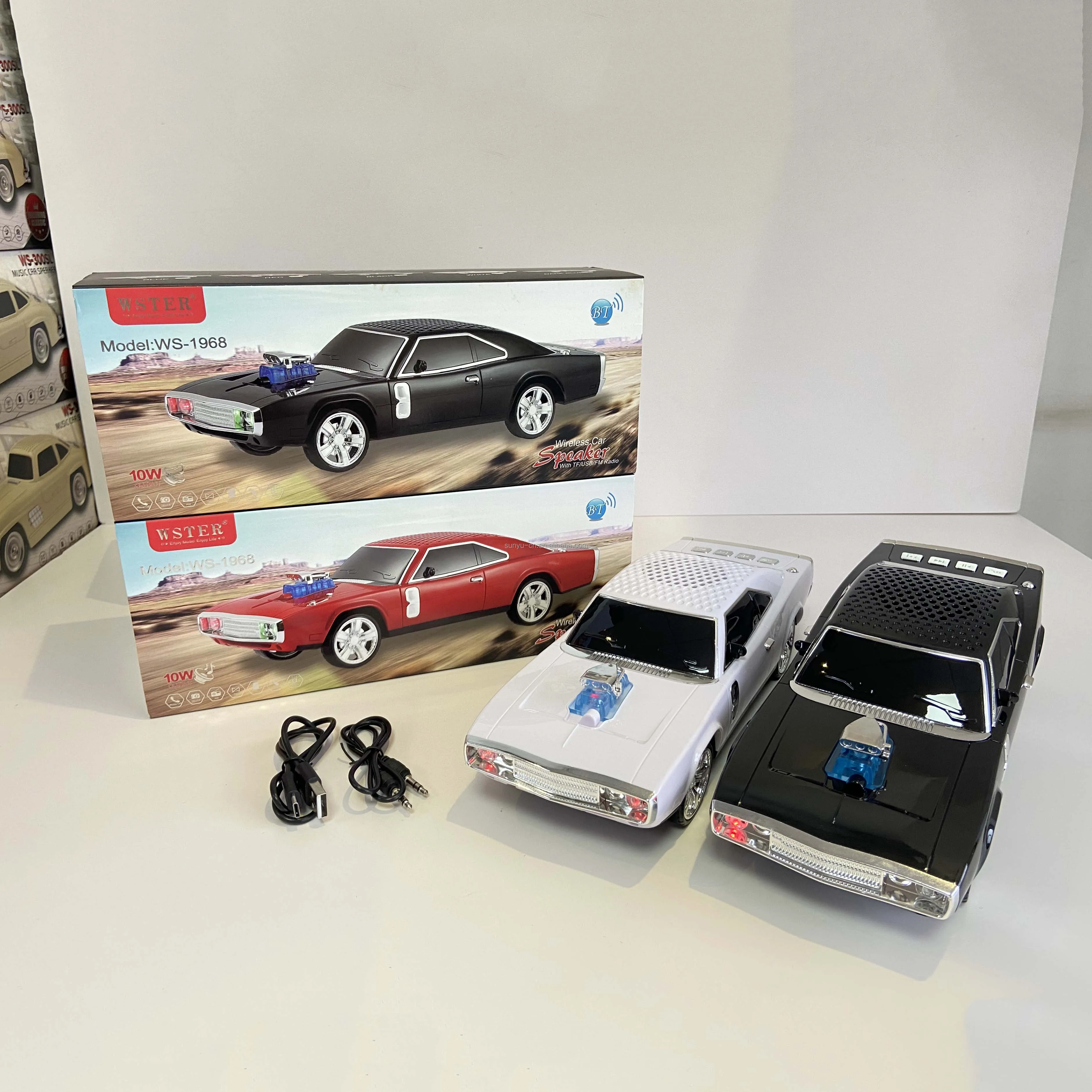 WS-1968 1500mah 1970 Challenger Car Shaped Wireless Sound System