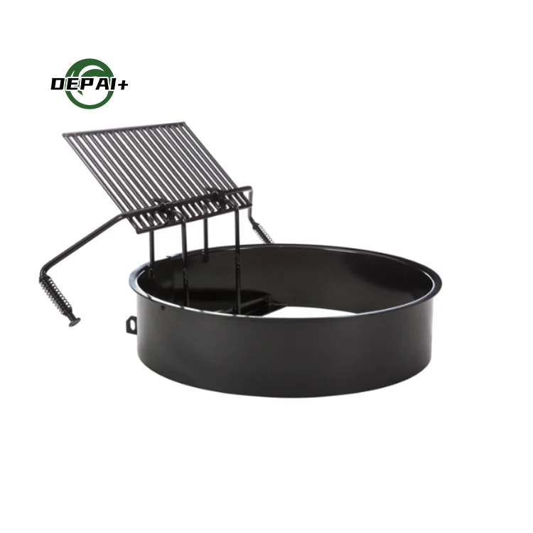 Accessible Commercial Camping BBQ Grills Steel Round Fire Pit Campfire ...