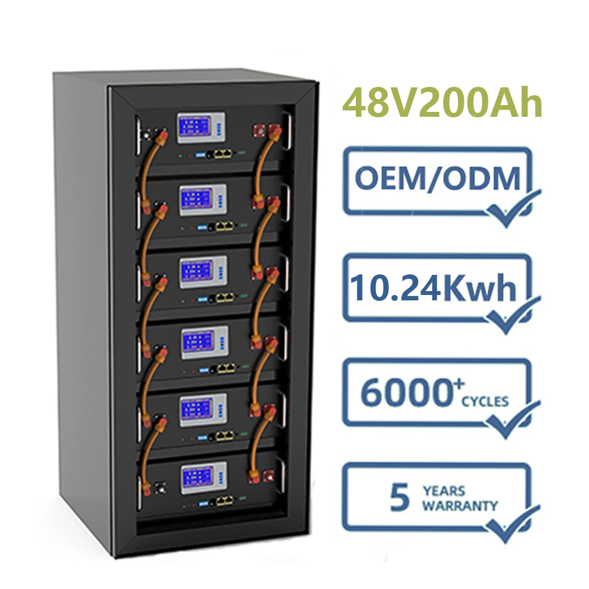 6000+ Cycles 10kwh Solar Rechargeable Inverter Battery