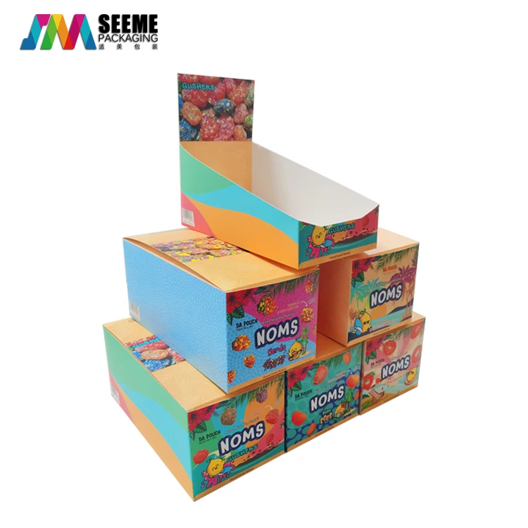 Custom Cardboard Merchandising Counter Retail Counter Box Paper Display ...