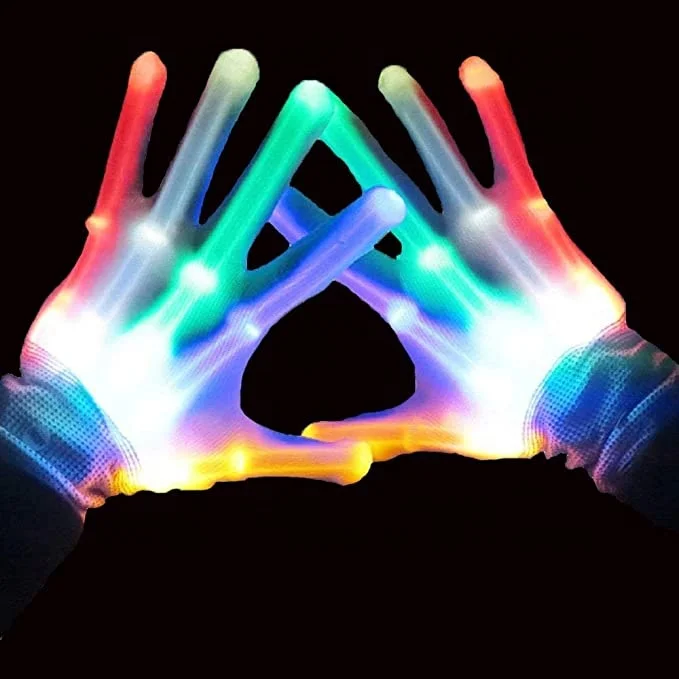 Wholesale Light Flashing Led Party Glove Finger Lighting Glow Mittens ...