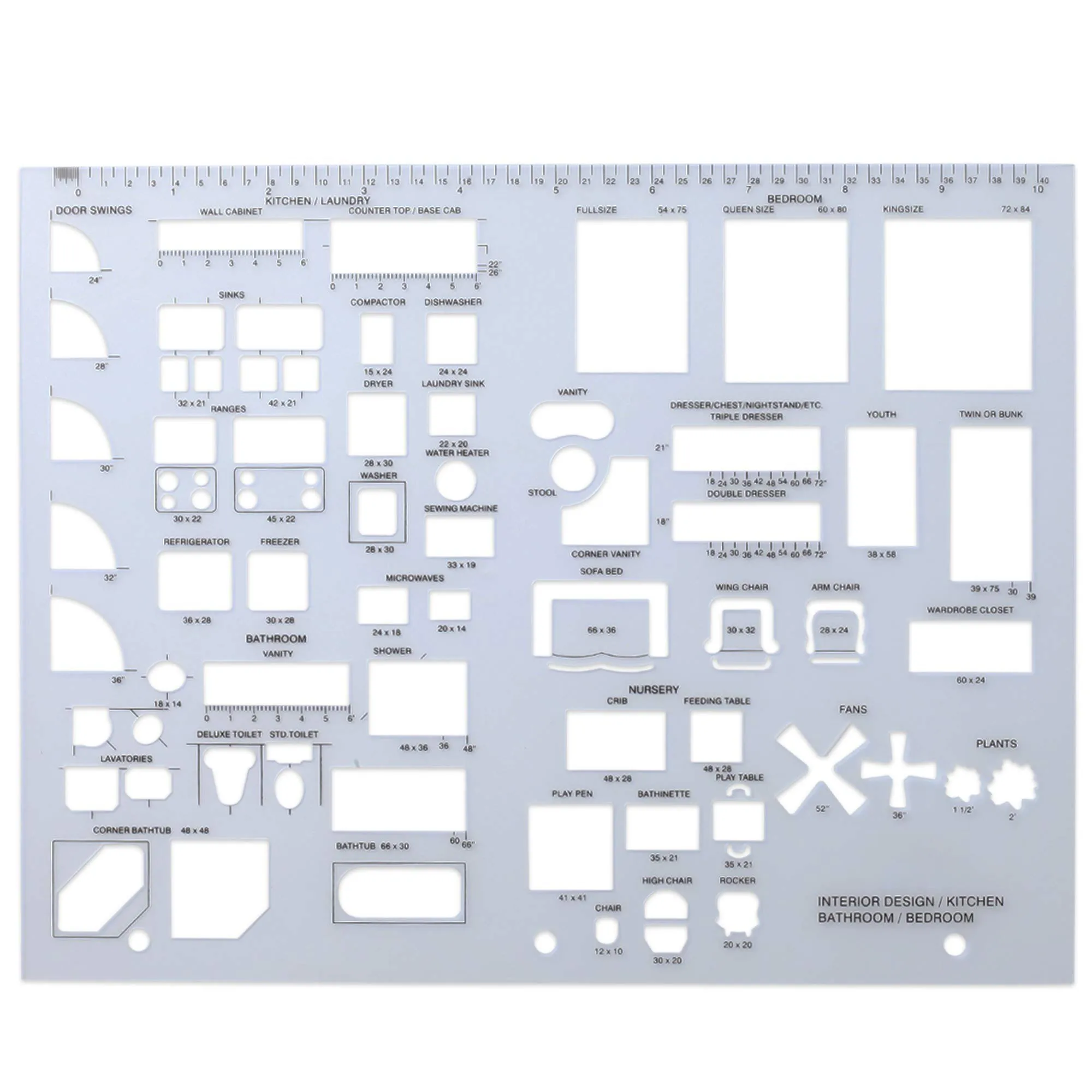 Bview Plastic Drawing Template Ruler House Plan Interior Design and ...