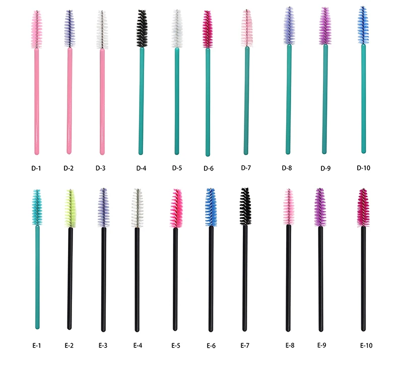 Disposable Mascara Brushes Wands With Container Eyelash Brush Spoolie ...
