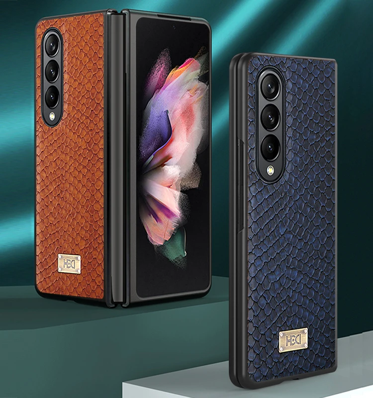 Case Distributor For Galaxy Fold 4 High Protective Pu Leather Crocodile ...