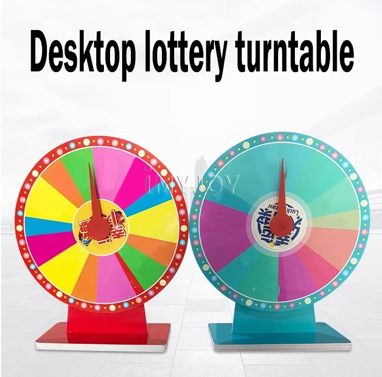 Mini Table Top Rotating Prize Game Selector Fortune Raffle Chance Drum ...