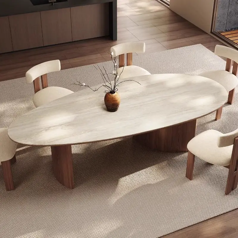 Modern Design Dining Table Set - 6 Seater with Custom Colors