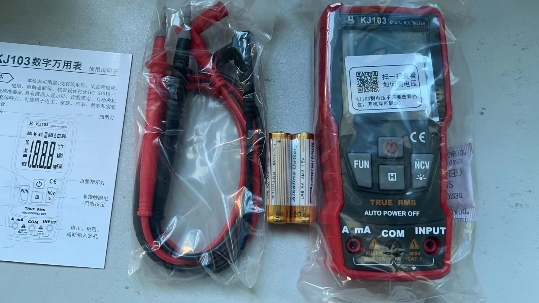 Kj103 Smart Digital Multimeter,Multifunctional Voltage,Current Ac/dc ...