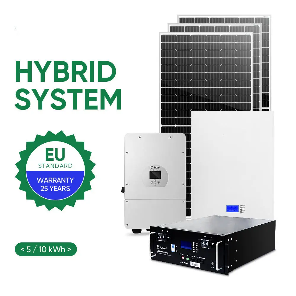 Hybrid Inverter Solar Power System 10Kw 11Kw Potovoltaic Complete ...