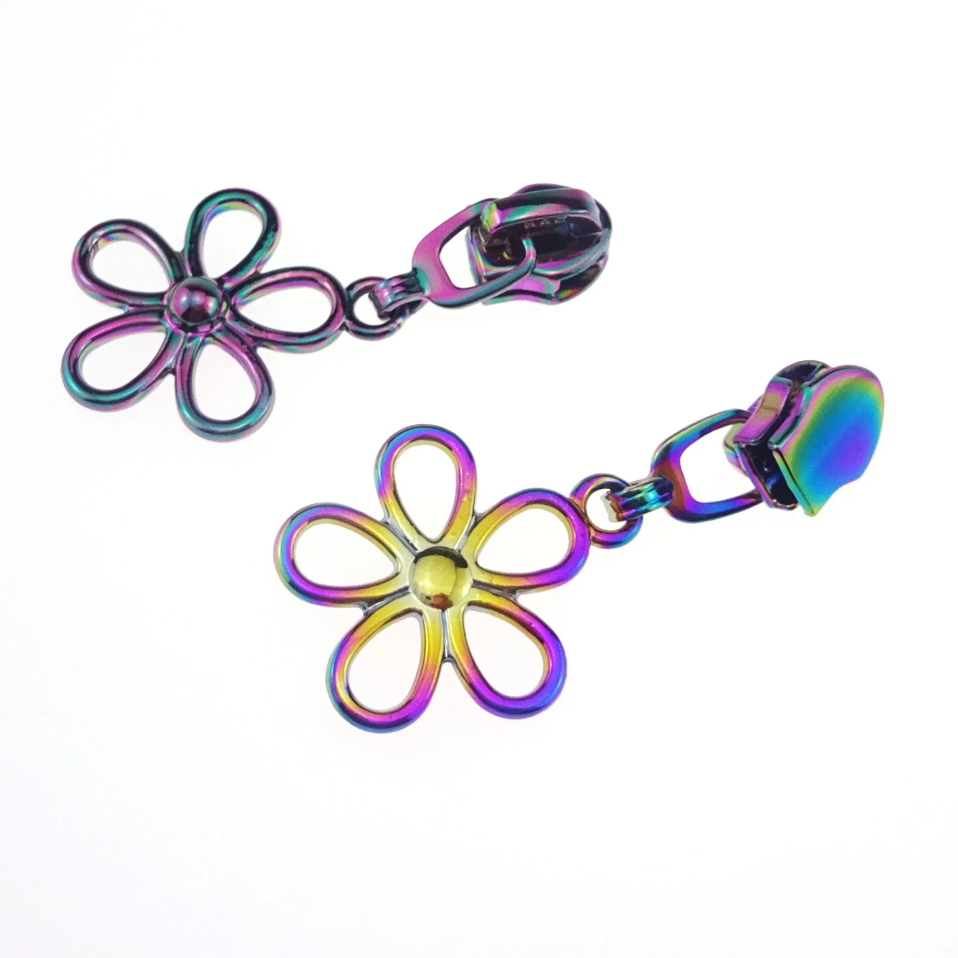 Wholesale Flower Shape Zipper Pull Handbag Purse Sliders