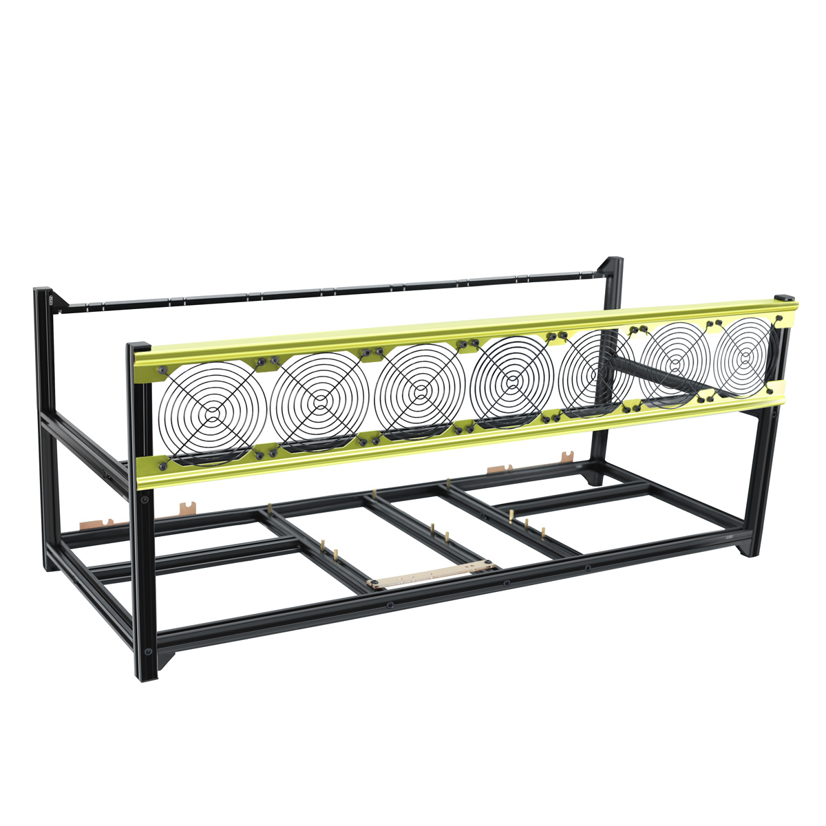 8 GPU V4C V3D Aluminum Stackable Open Air Rig Rack Case Computer Tower ...