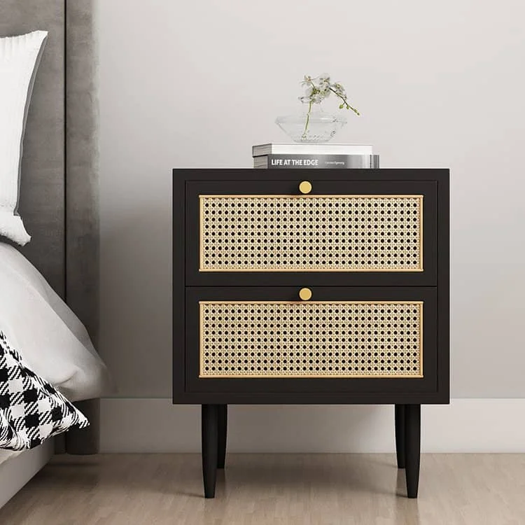 Rustic Rattan Bedside Table Depth 40 * Width 45 * Height 52 Cm - Buy ...