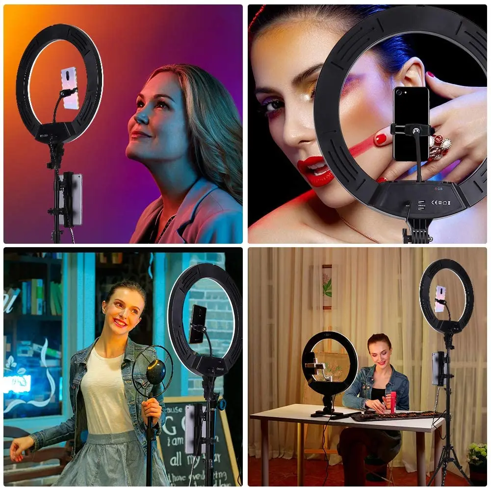 Kerfyte 18 Inch RGB Ring Light - Multi Colored Soft Light