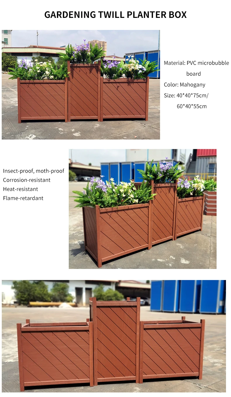 Large Outdoor Vegetable Gardening Wood Plant Box Garden Flower Pot ...