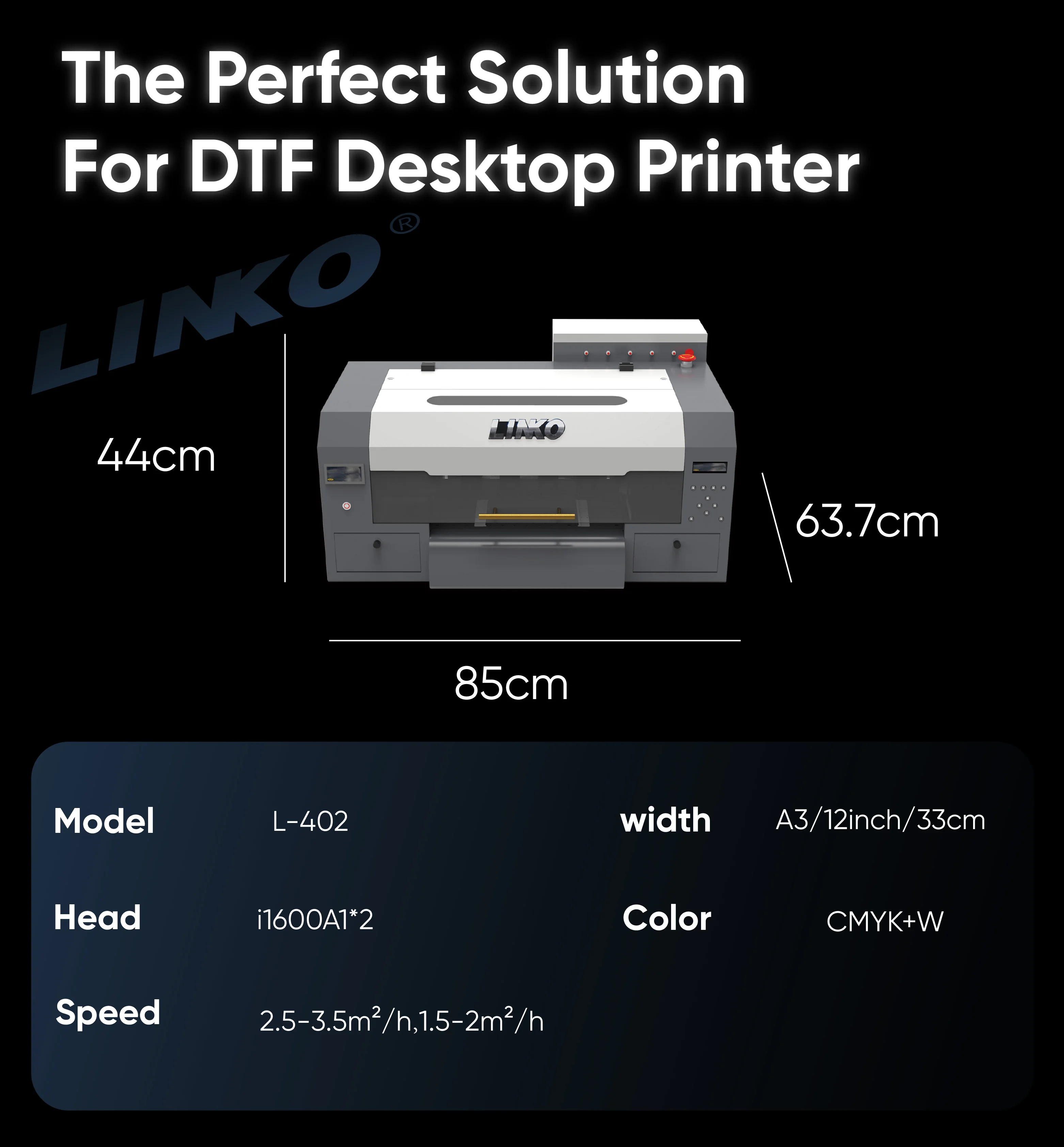 New A3 DTF Printer with Dual I1600 Head - Automatic T-Shirt Printing