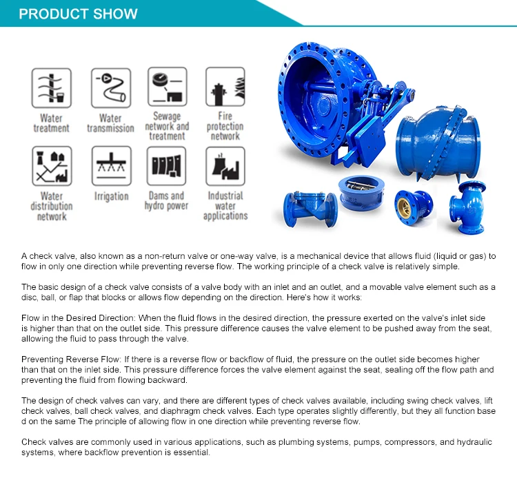 China Manufactured Cast Steel Flanged One-Way Quick Release Swing Check ...