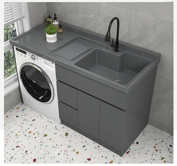 Modern Laundry Cabinet for Washing Machine - Stylish & Space-saving