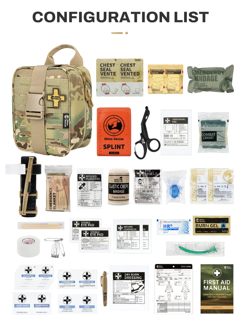 Rhino Rescue Survival Gear Kits - Outdoor Tactical Medical SE Bag