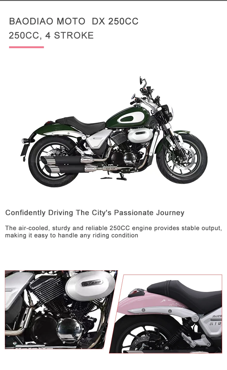2024 Fashionable Street Legal Gasoline Motorcycle With 250cc Powerful ...