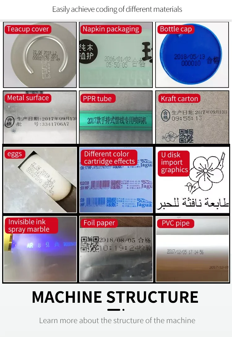 Portable Expiry Date Labeling Logo Coding Handheld Inkjet Printer ...