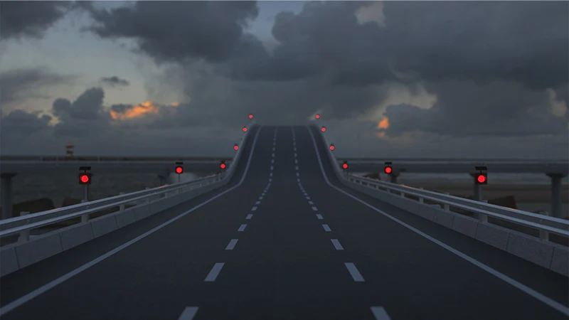 200mm Red Warning Flashing Road Safety LED Solar Blinker Traffic Light ...