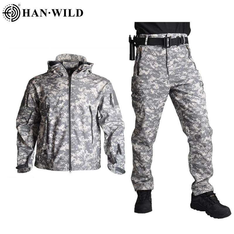 HAN WILD Customized Shark Skin Uniform Acu Unisex Ripstop Uniform ...
