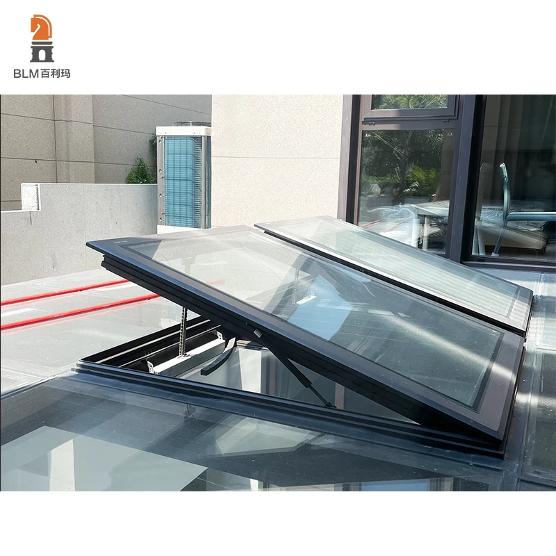Vertical Chain Aluminum Laminated Glass Skylight Electric Rain Sun Roof ...
