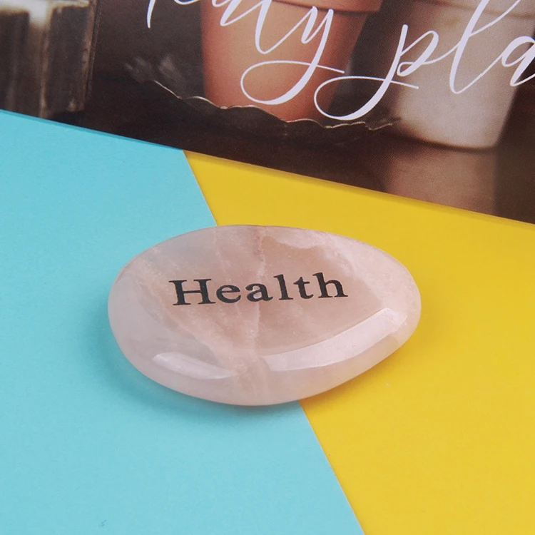 Engraved Polished Palm Word Stones Inspirational Crystal Pocket Stones ...