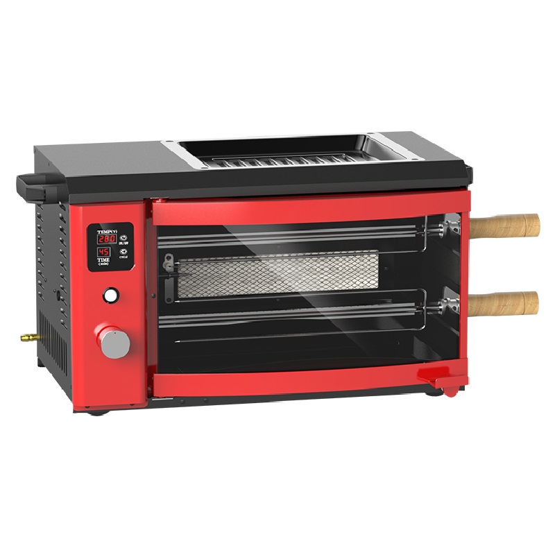 30L Digital Timer Rolling Rotisserie - BBQ Gas Toaster Oven