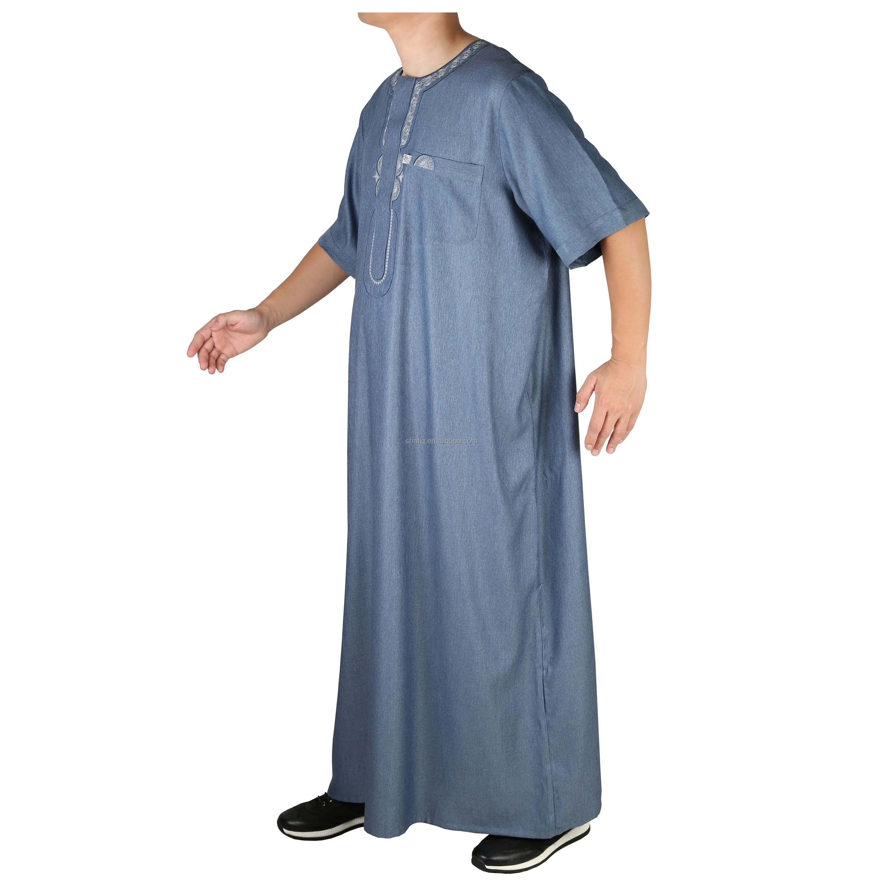 Fashion Embroidered Musulman Kandura Kimono African Muslim Prayer Burqa ...