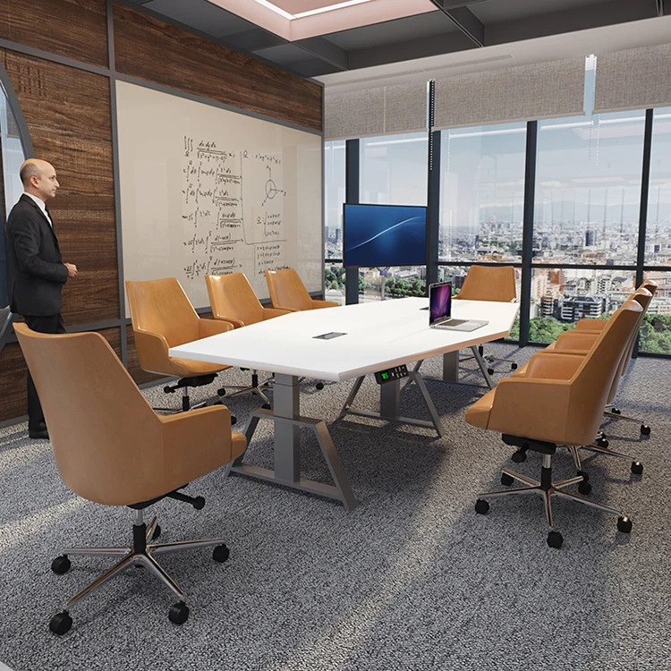 Contemporary Special Shape Electric Height Adjustable Meeting Room ...