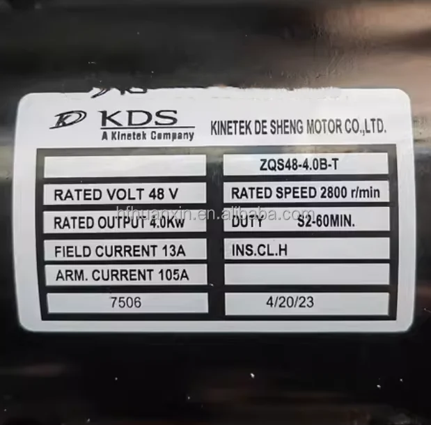 Electric Golf Cart Dc Motor Zqs48 4 0b T 48v 4kw