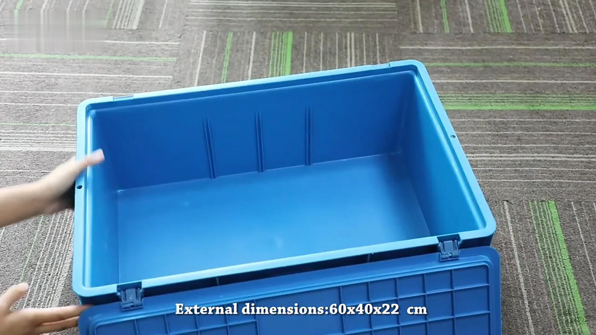 Zntb010 Heavy Duty Plastic Tote Box Moving Box Stackable Warehouse ...