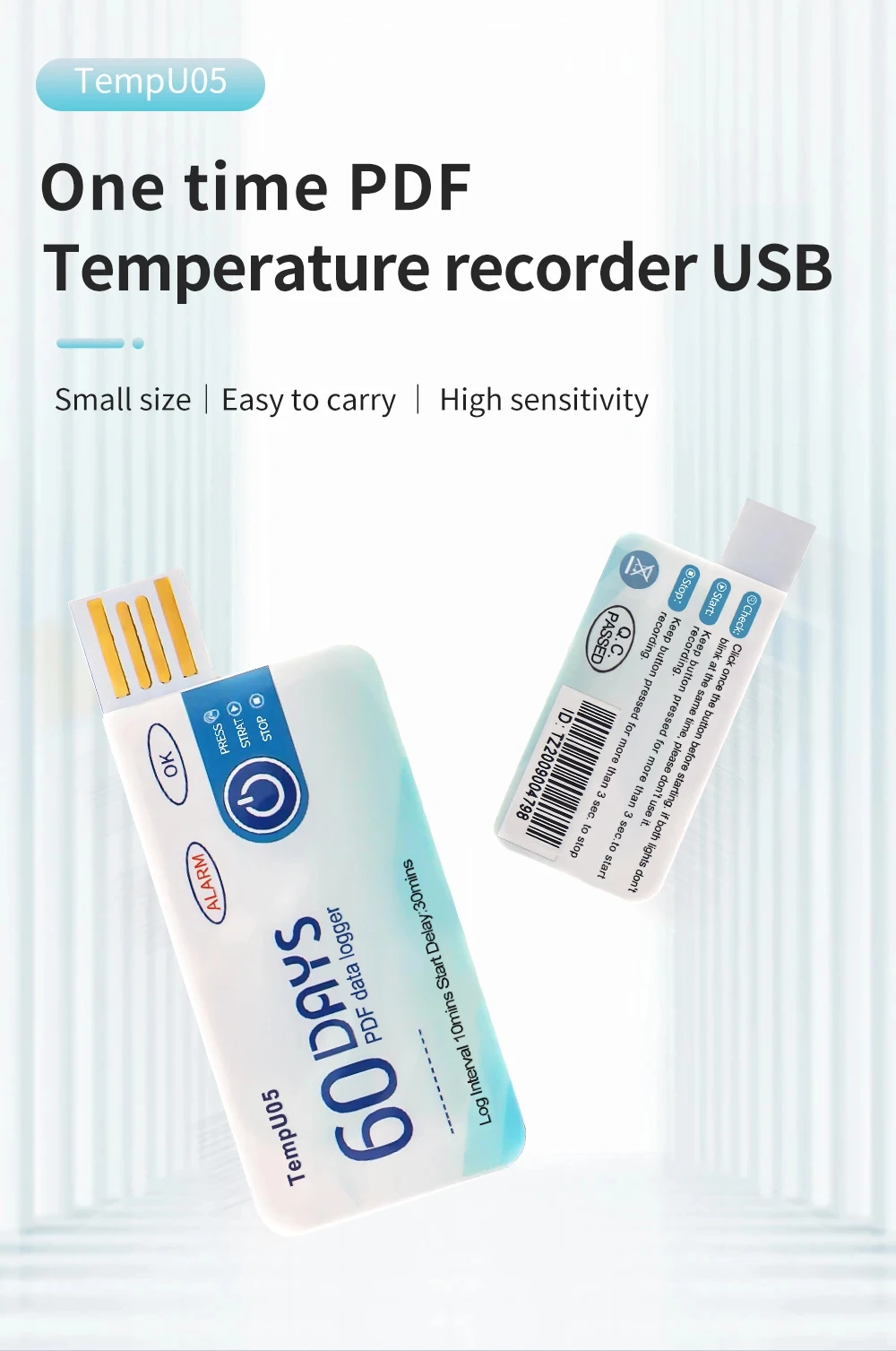 Tempu05 Temperature Data Logger - 60 Days PDF Report