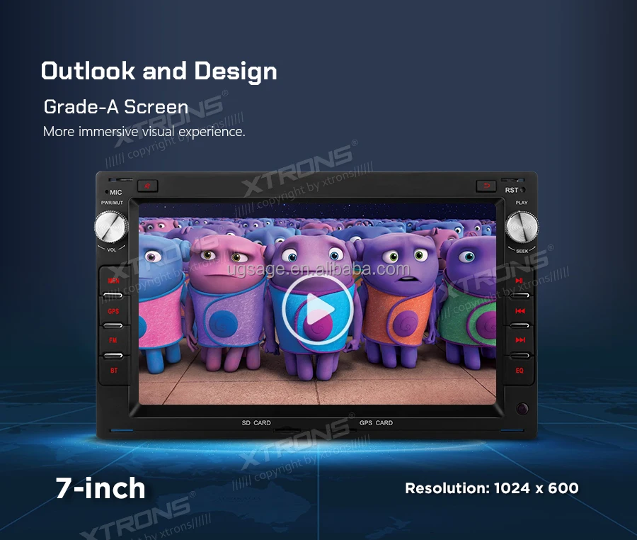 Xtrons Double Din Android 12 Autoradio Car Stereo 7 Inch For Seat Ibiza ...