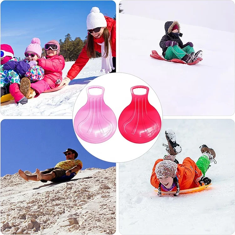 Children's Winter Toy Handle Snow Sledge Boards Popo Slider Plastic ...