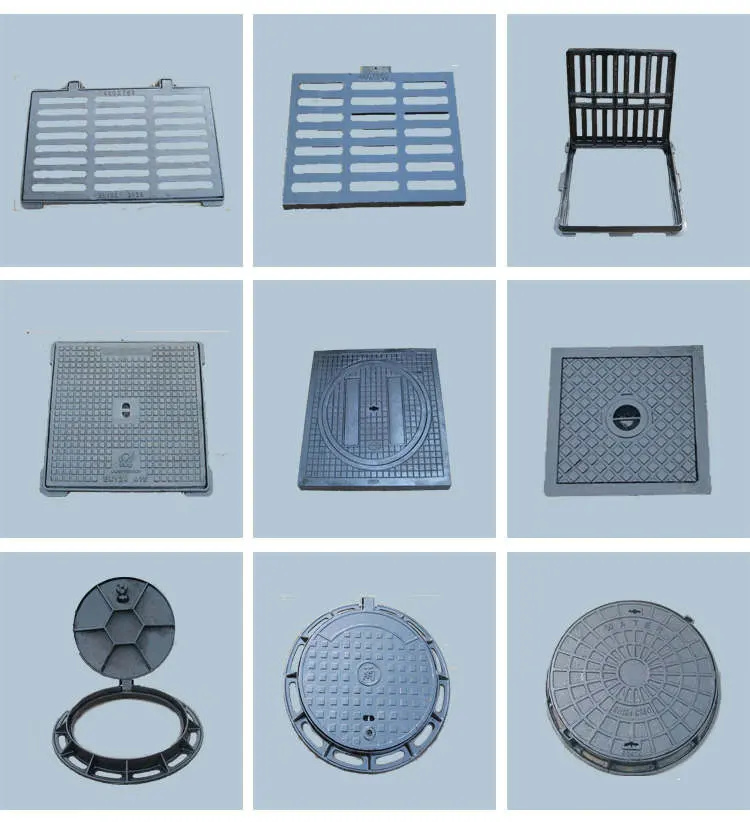 En124 A15 B125 D400 E600 Epoxy-Coated Ductile Iron Drain Grate and ...