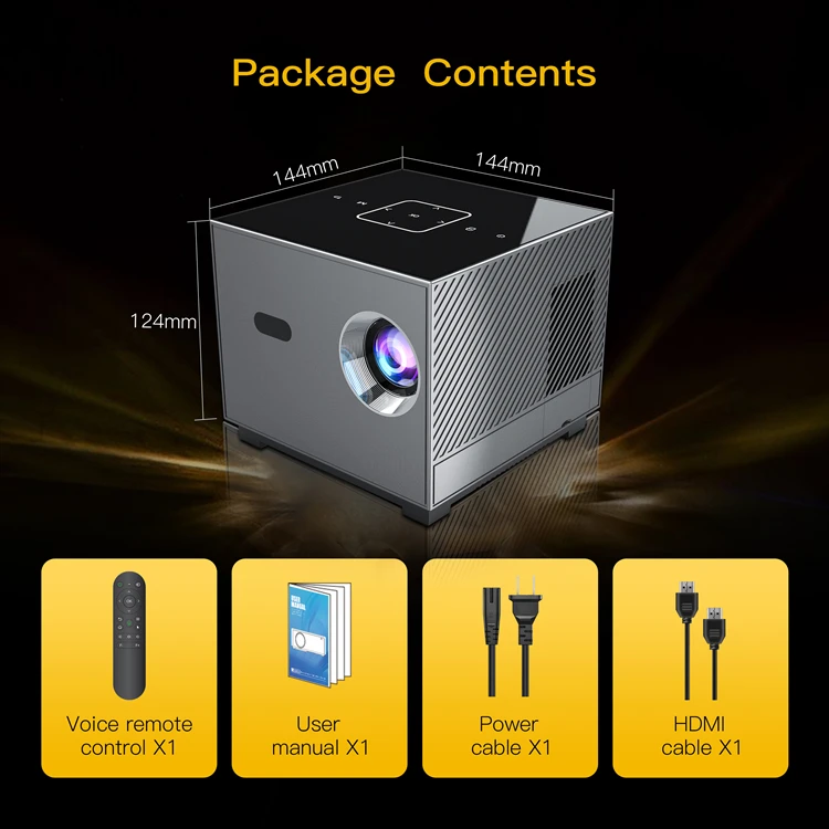 Xnano X3 Mini Portable Projector - 4K 1080P Smart Proyector