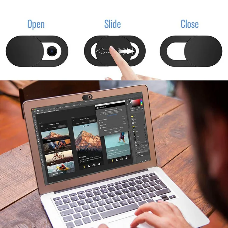 Customized Logo Design Computer Sliding Privacy Security Webcam Cover ...
