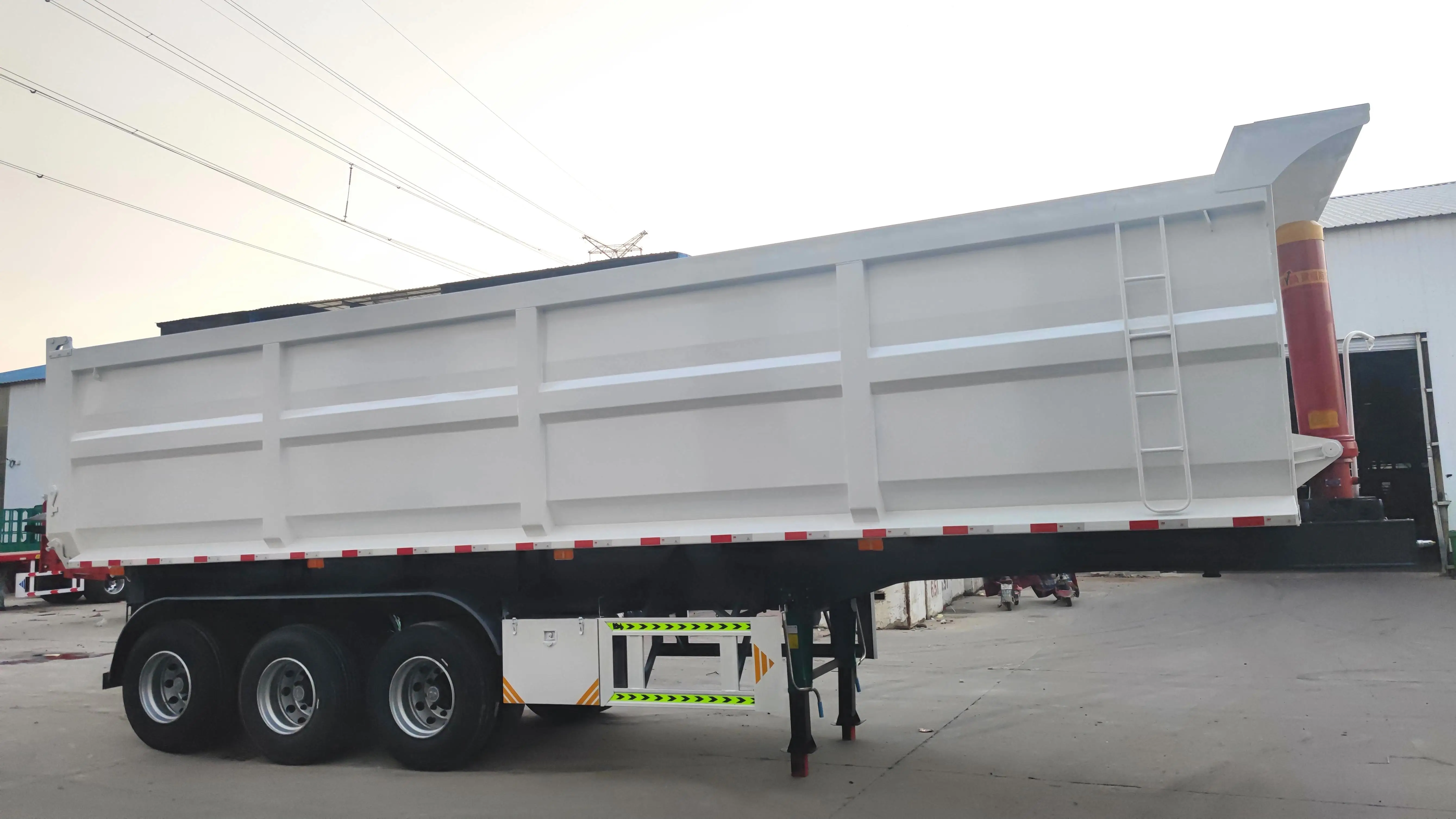 Zw Group 3 4 Axleu Type End Dump Trailer Tipper Semi Truck Dump Semi ...