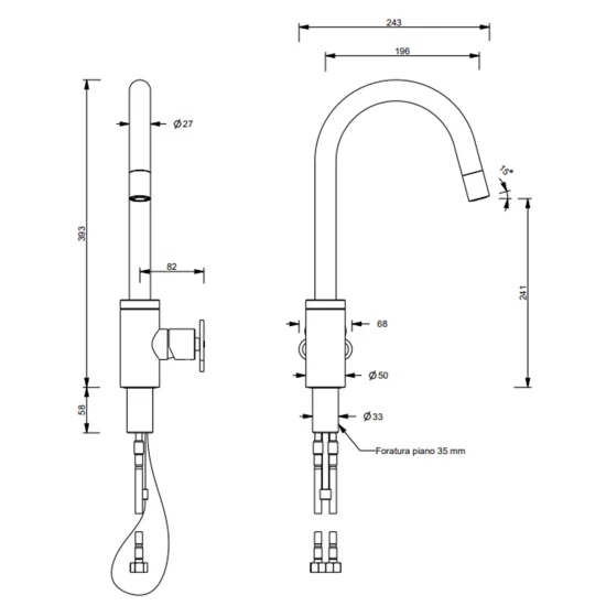 Boffi Fantini Aboutwater Kitchen Faucet Modern Contemporary Brushed ...