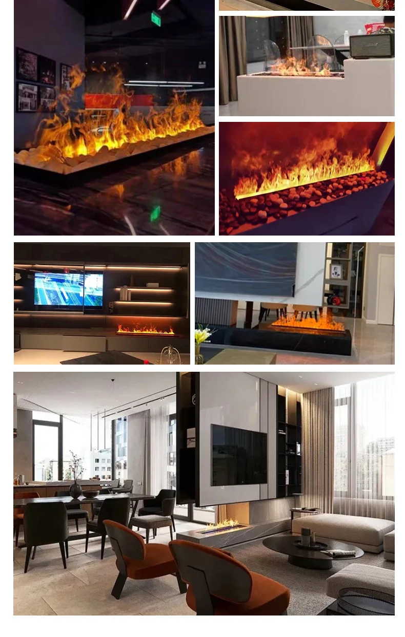 3d Atomization Led Electric Fireplace Simulation Flame Water Vapor ...
