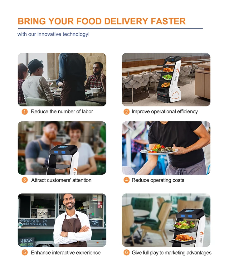 Factory Price Dishes Restaurant Delivery Robot Waiter Scooter ...