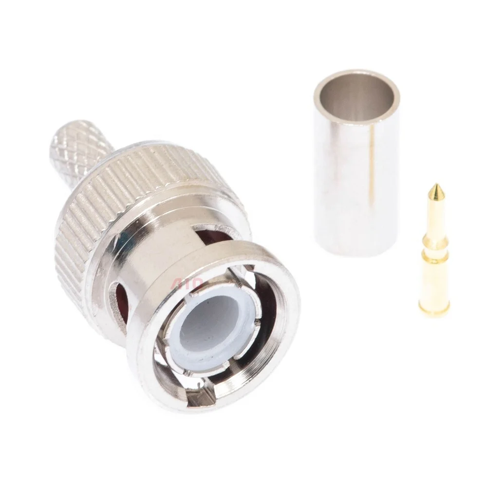 Waterproof Bnc Male Compression Cctv Wire Connector Brass Body With ...
