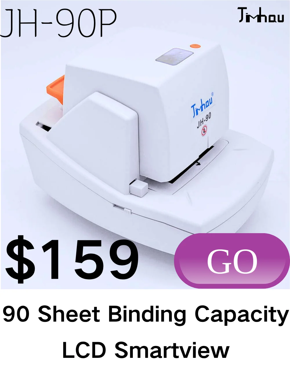 90 Sheet Binding Capacity JH-90 Heavy-Duty Electric Stapler Durable ...