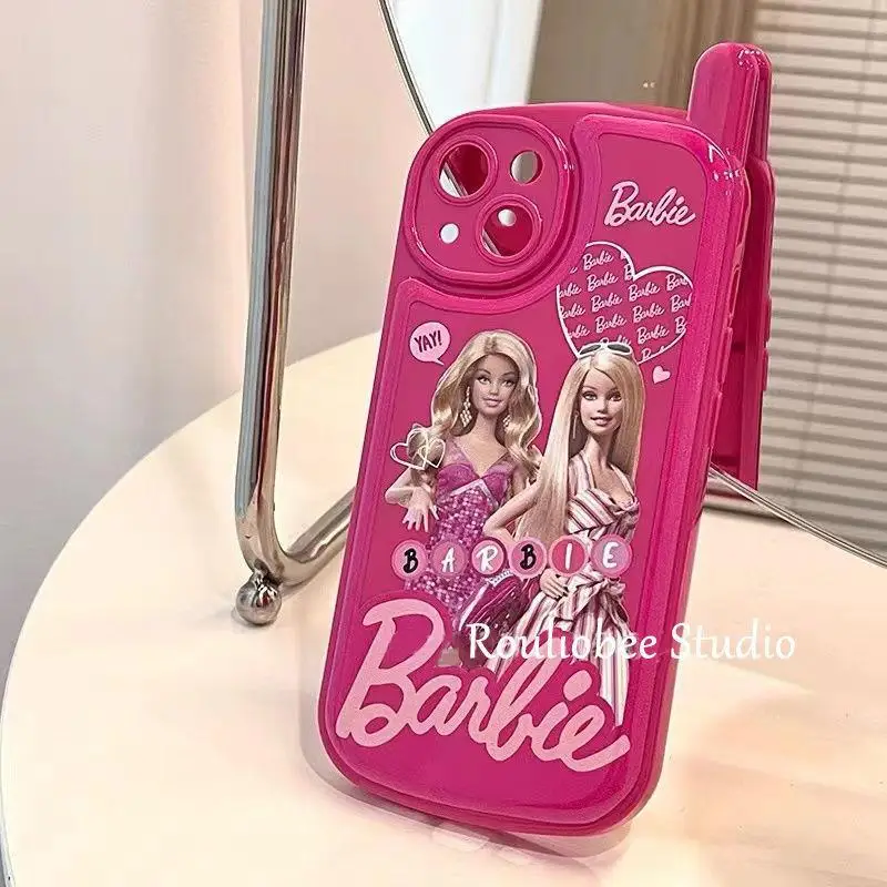Kawaii Barbie Mobile Phone Case For 11 12 13 14 Pro Max Silicone Anime ...