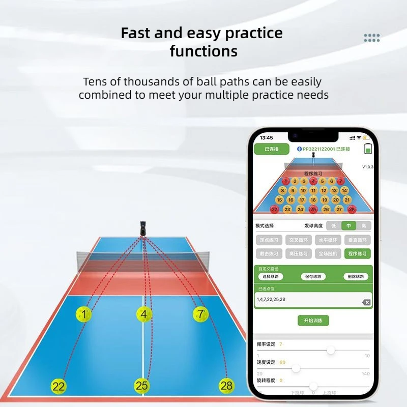 Automatic Tennis Ball Serving Machine Adjustable Tennis Ball Launcher ...