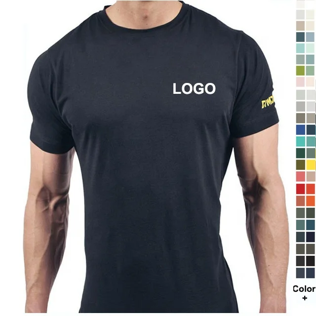 Custom Logo Men Blank Tee Shirt Bodybuilding Active Gym Wear Tshirt ...