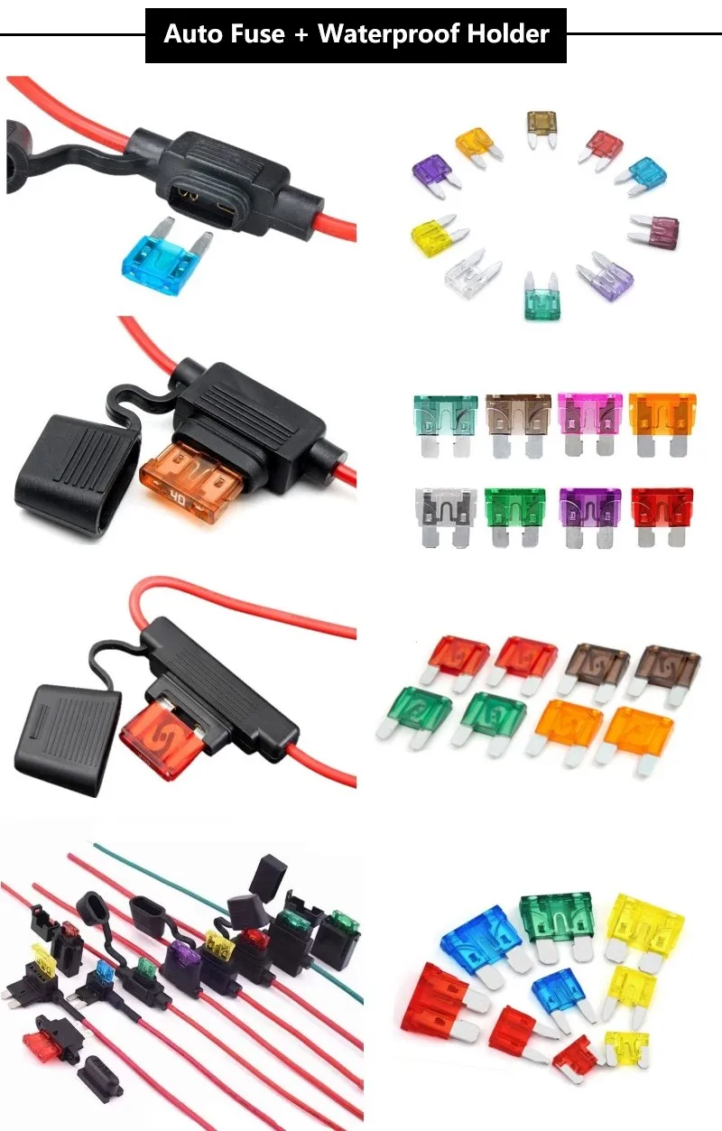 Car Blade Fuse Holder PCB Solder Panel Mount Auto Fuse Base