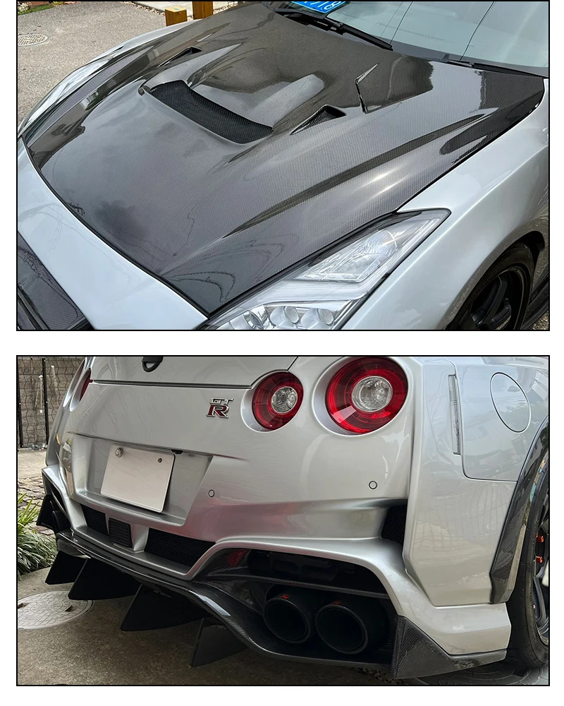 Nissan GT-R Fiberglass Wide Body Kit - VRS Style Aerodynamics